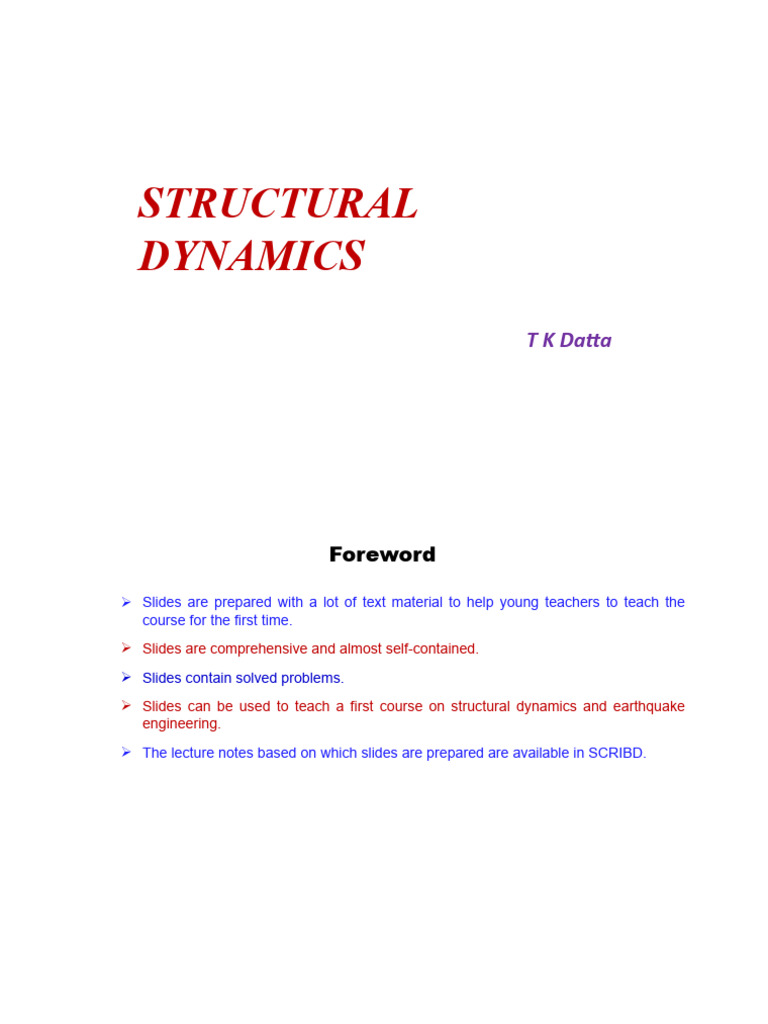 Structural Dynamics | PDF | Oscillation | Waves