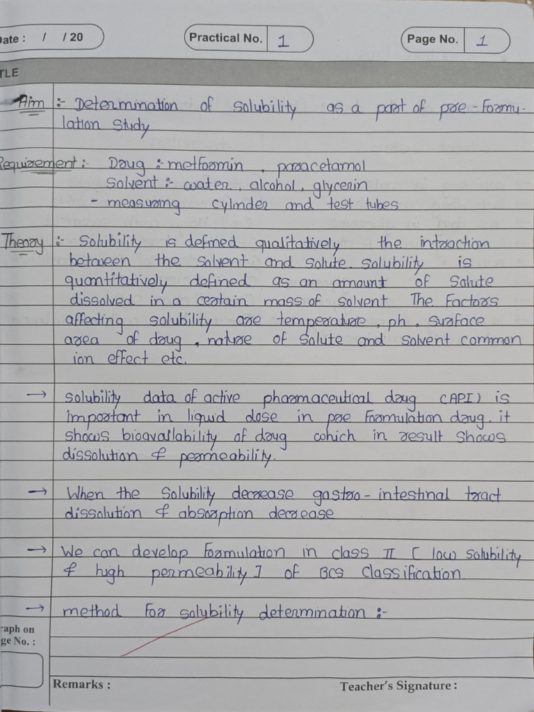 Industrial Ph. Practical - 1 | PDF | Solubility | Chemistry