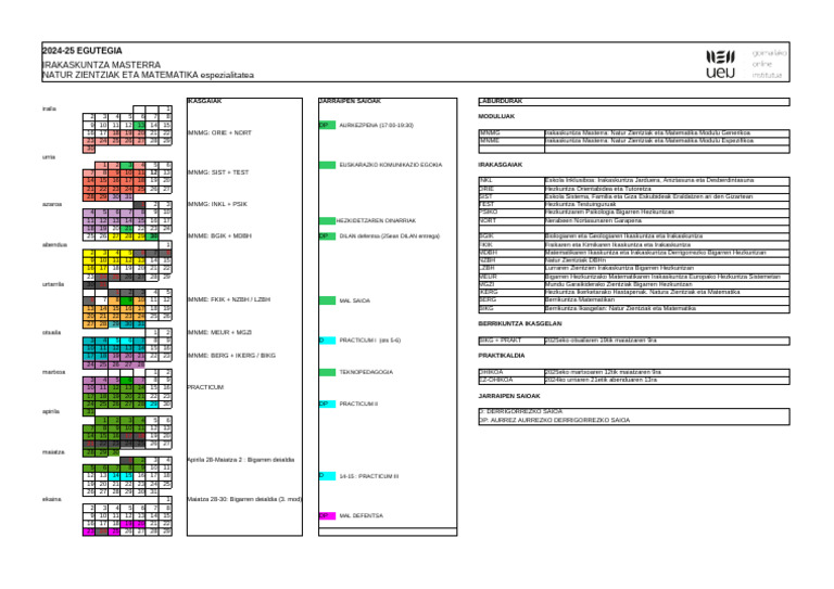 Calendario Ueu | PDF