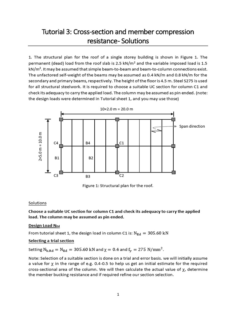 Column Compression Resistance Tutorial | PDF | Buckling | Column