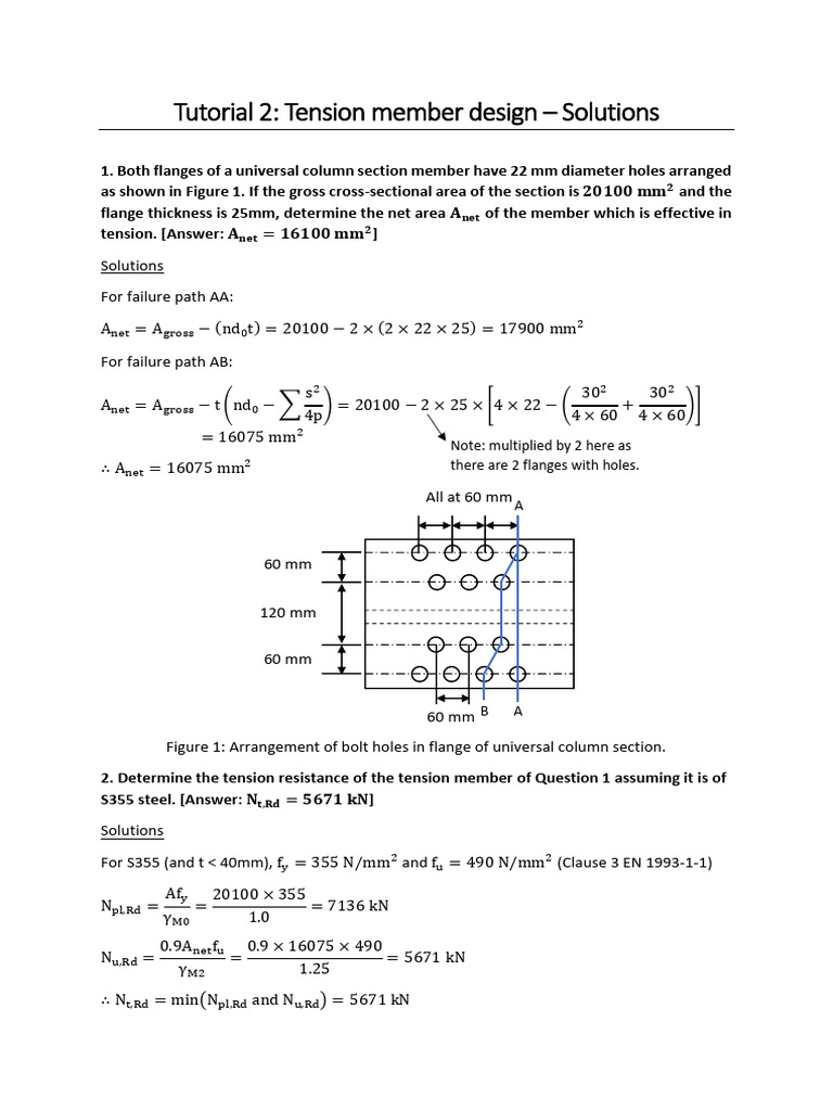 Tension Member Design Solutions | PDF