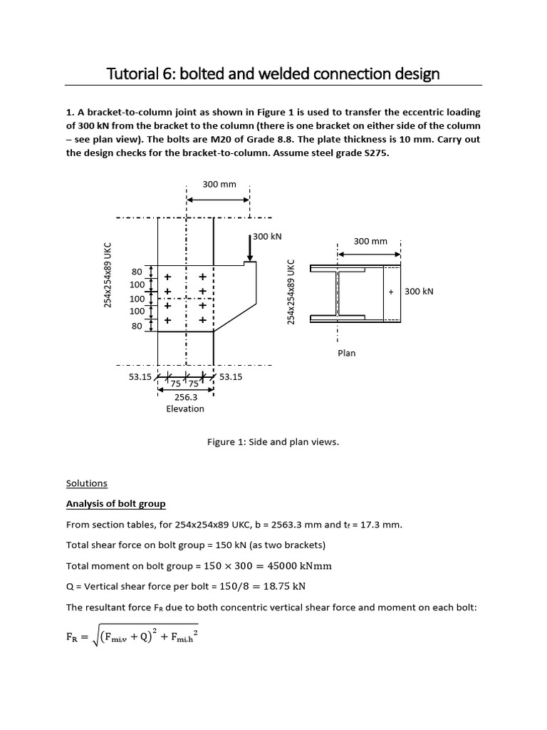 Bolted and Welded Connection Design | PDF | Stress (Mechanics) | Bending