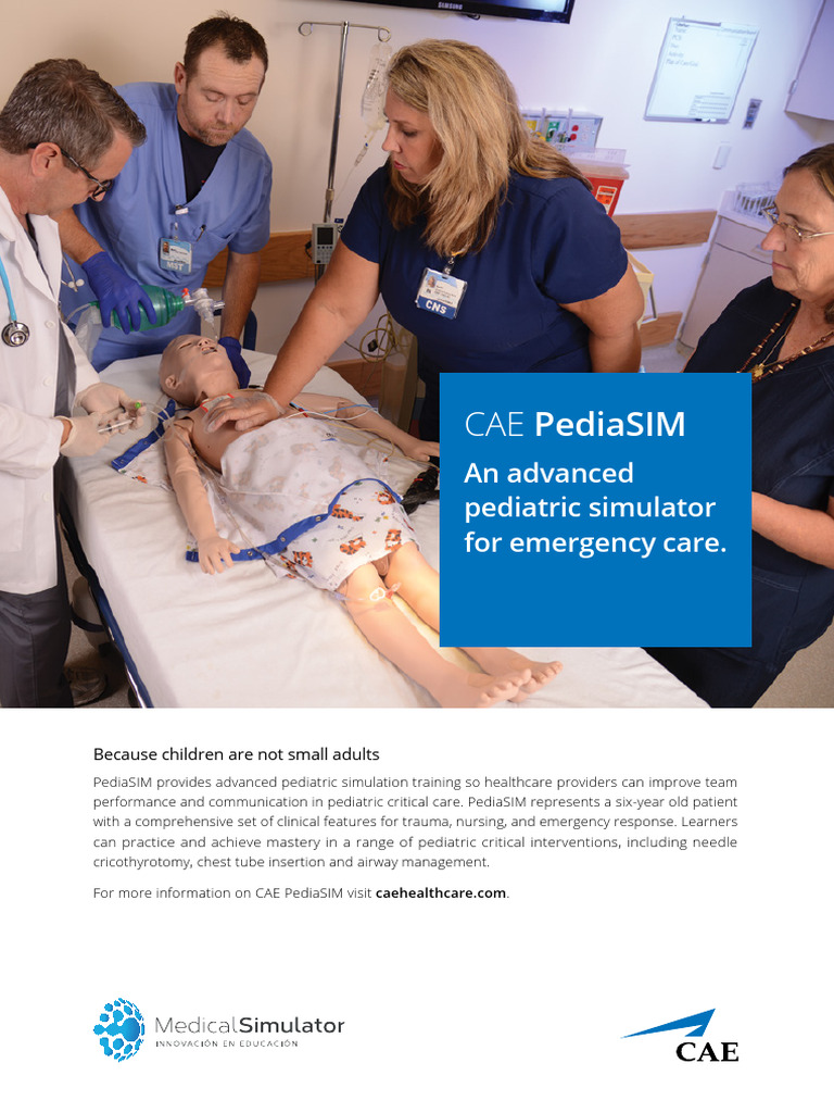 CAE PediaSIM-TechSheet - Medical Simulator SL | PDF | Breathing | Blood ...