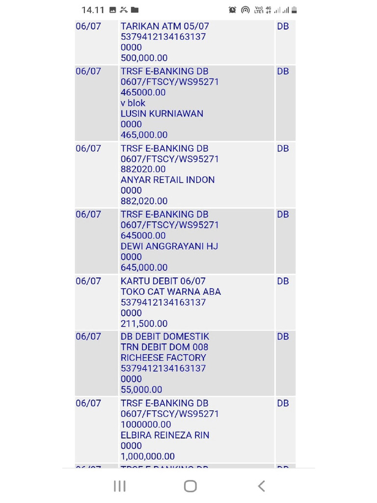 PDF Rek Bca Juli Riyandika | PDF