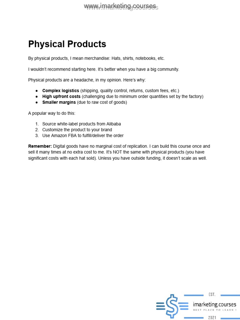 Challenges of Selling Physical Products | PDF | Self-Improvement