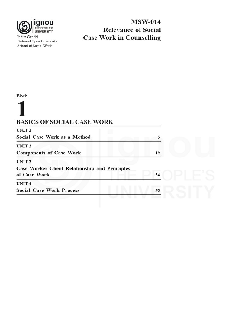Case Work | PDF | Social Work | Psychology