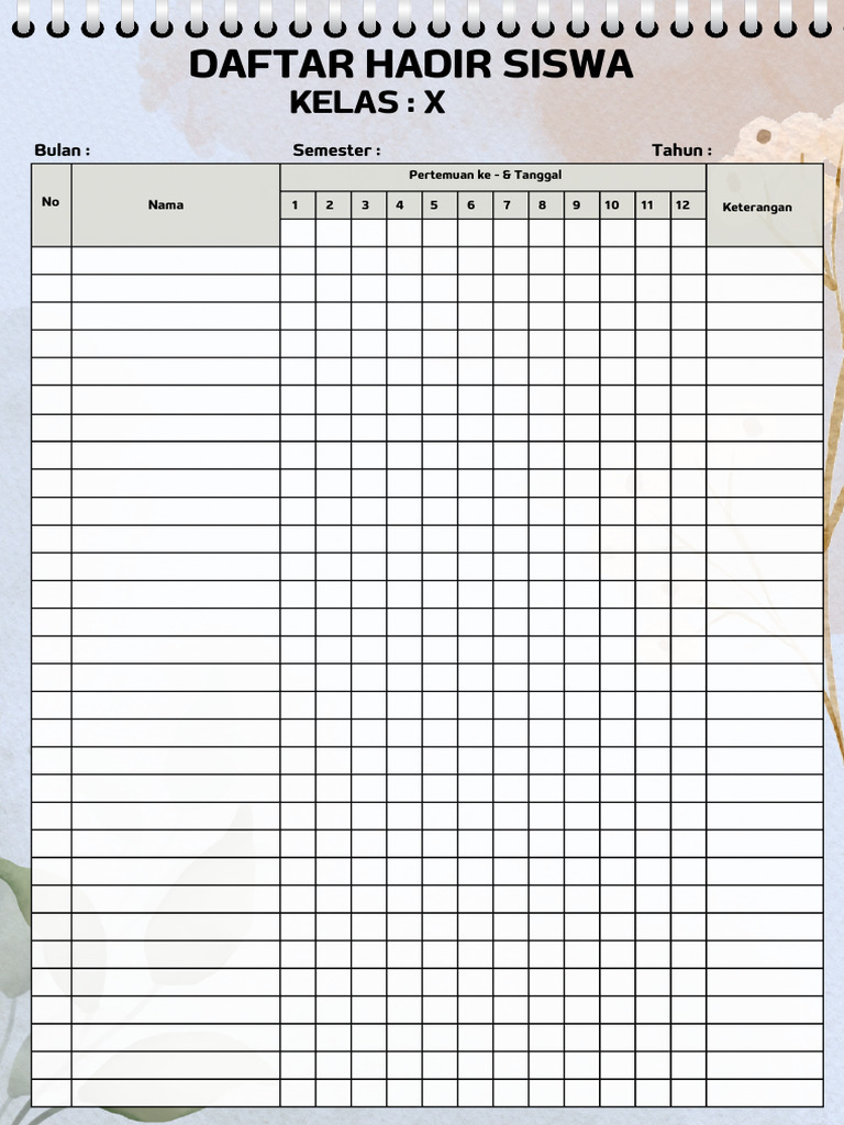 Absensi Siswa 2024 2025 | PDF