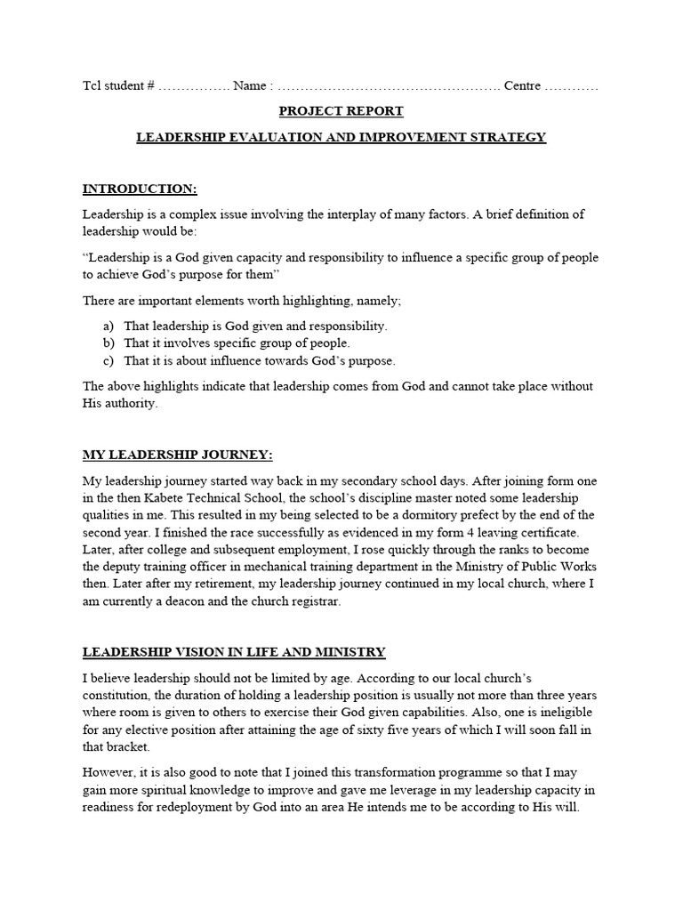 TCL Student Leadership | PDF | Leadership | Mentorship