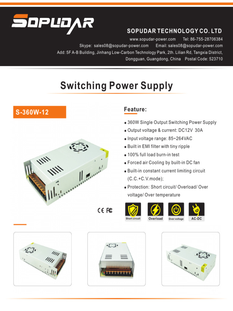 File - 1574336074 - S 360W 12 Switching Power Supply | PDF | Power ...