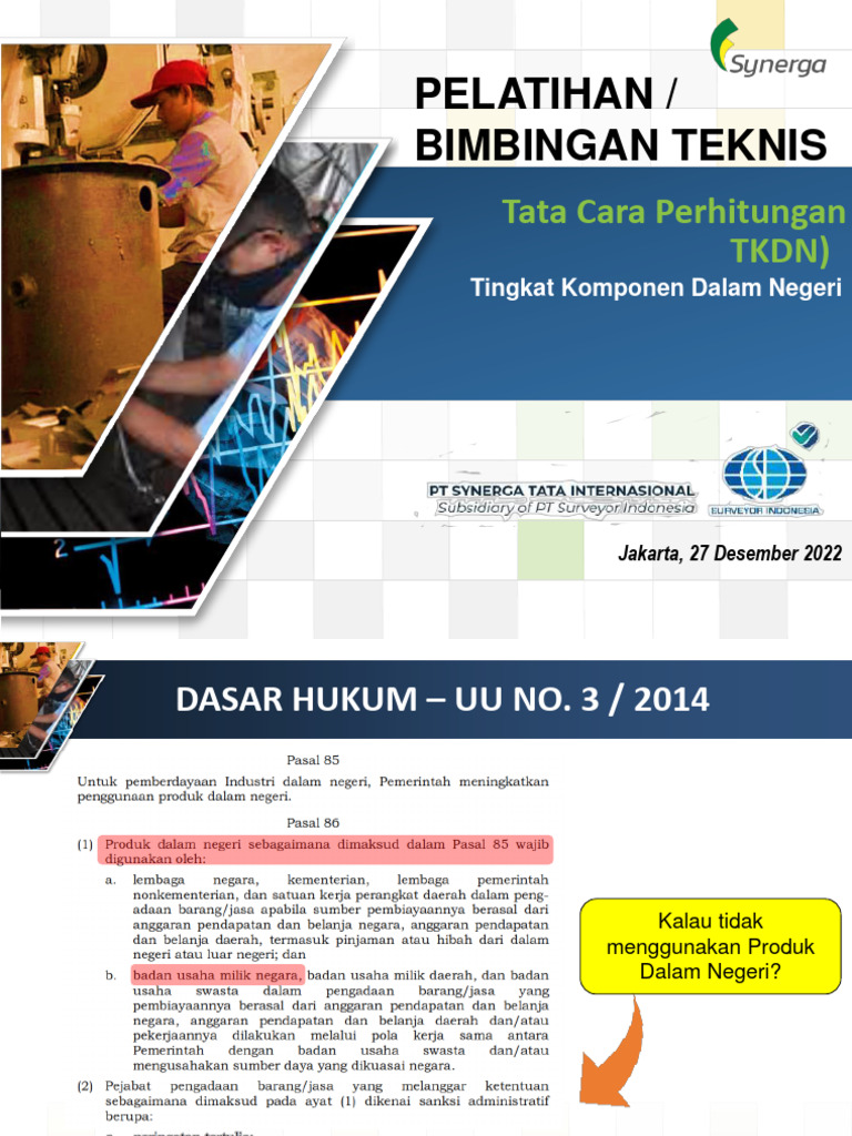 Copy Pelatihan Penerapan TKDN BRI Desember 2022 | PDF | Pengelolaan ...