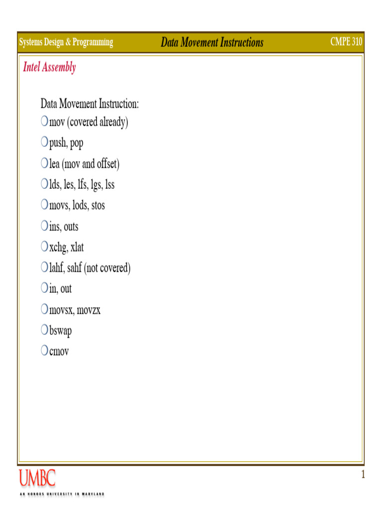 Lab Lect04 Data Mov | PDF | Computer Architecture | Computer Engineering