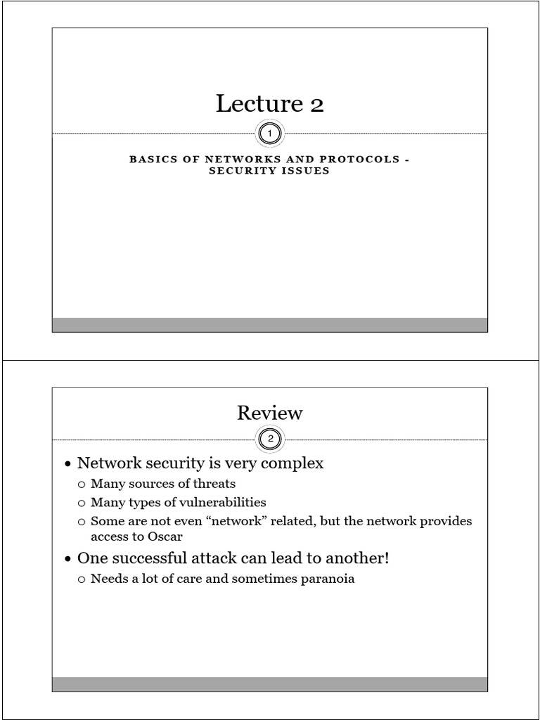 Lecture 2 Basic Network and Security | PDF | Transmission Control Protocol | Port (Computer ...