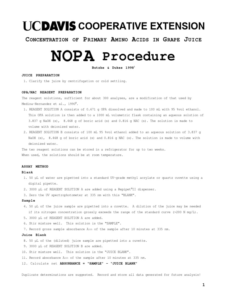 Nopa 98 | PDF | Spectrophotometry | Chemistry
