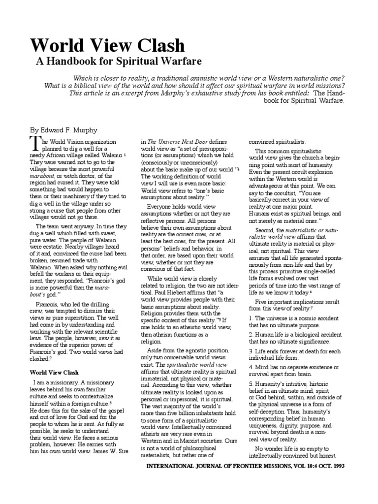 World View Clash: A Handbook For Spiritual Warfare | Download Free PDF ...