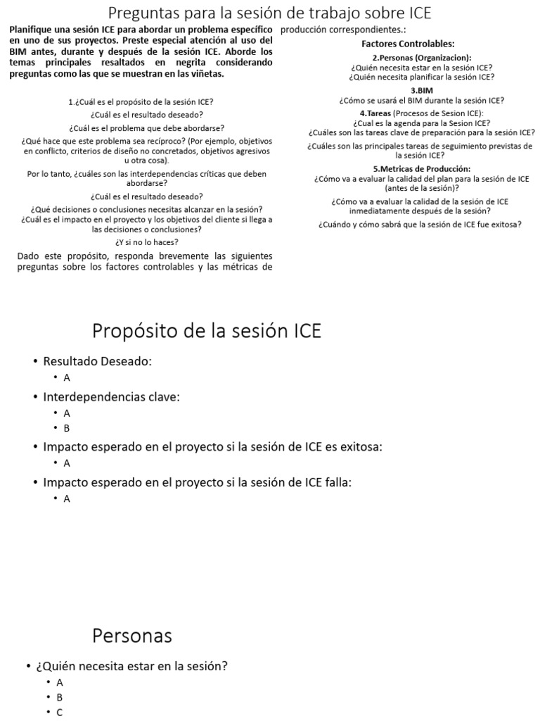 Sesion de Trabajo en ICE | PDF