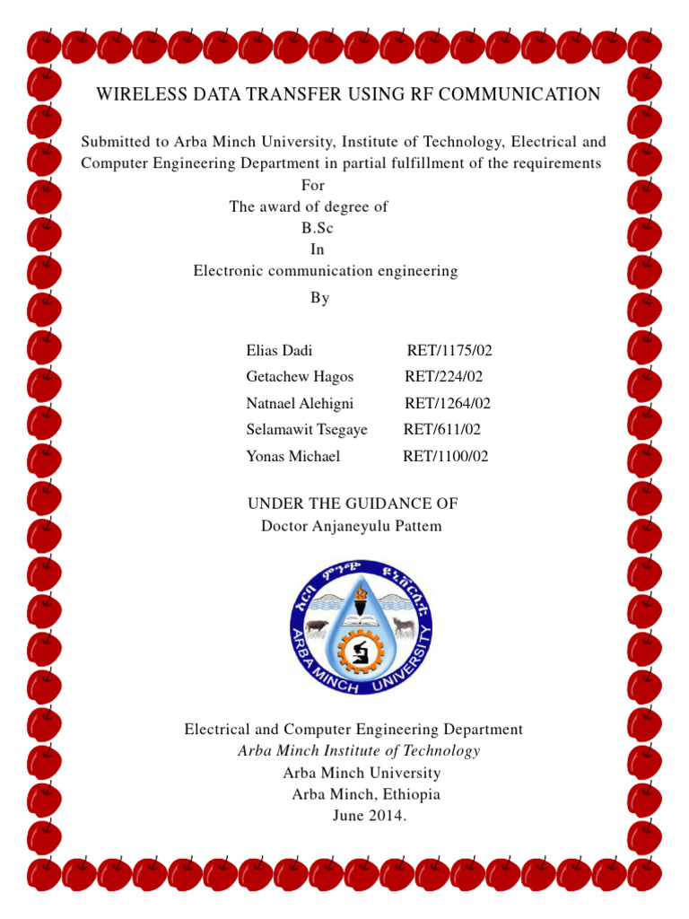 RF Wireless Data Transfer Project | PDF | Radio | Microcontroller