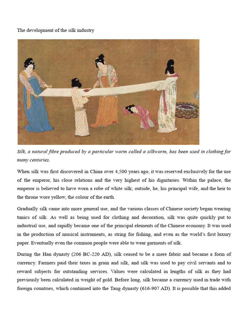 Silk, A Natural Fibre Produced by A Particular Worm Called A Silkworm ...