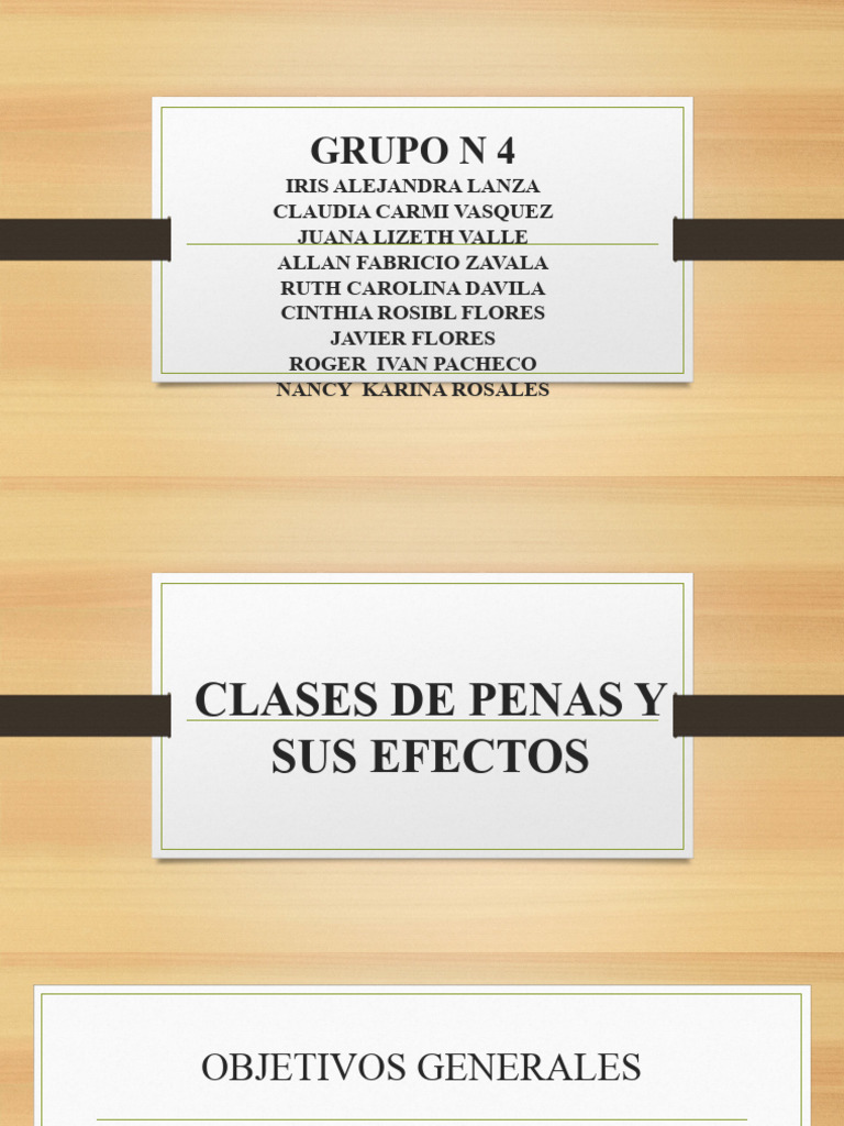 Clases de Penas y Sus Efectos | PDF