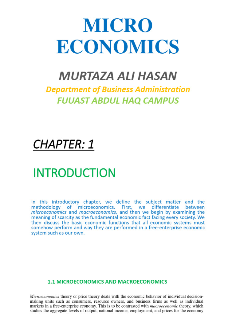Micro Economics Ch. 1 | Download Free PDF | Economic Equilibrium | Economics