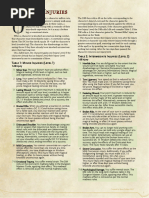 5E Lingering Injury Table | PDF | Healing | Scar