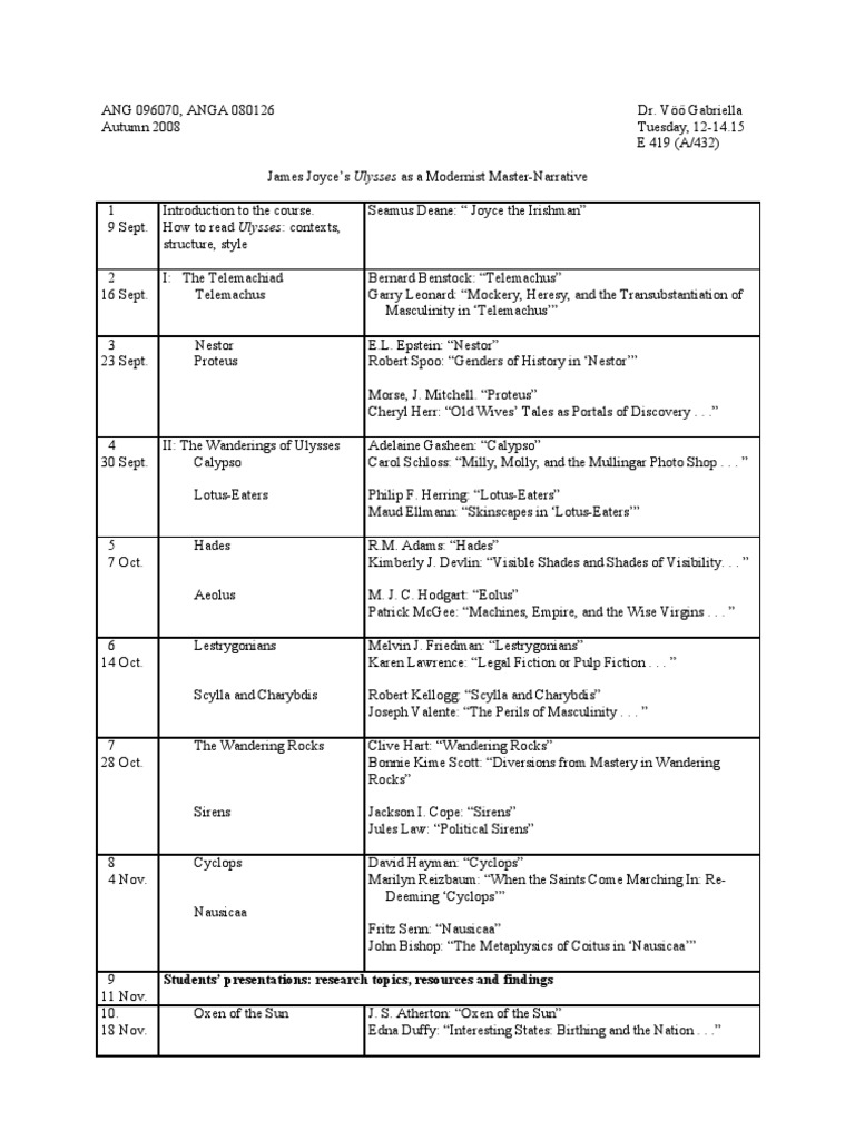 A Ulysses | PDF | Odysseus | James Joyce