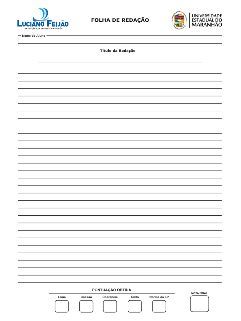 Folha de Redacao Uema 1 | PDF