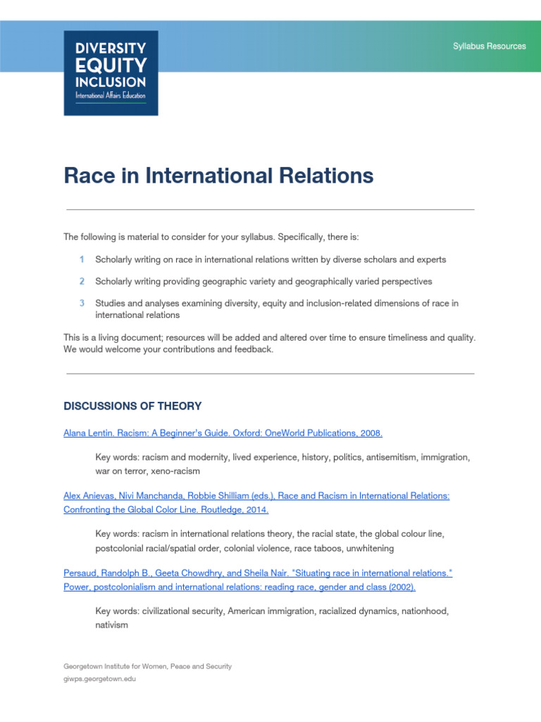 Referencias para quem quer pesquisar sobre Race-in-International ...