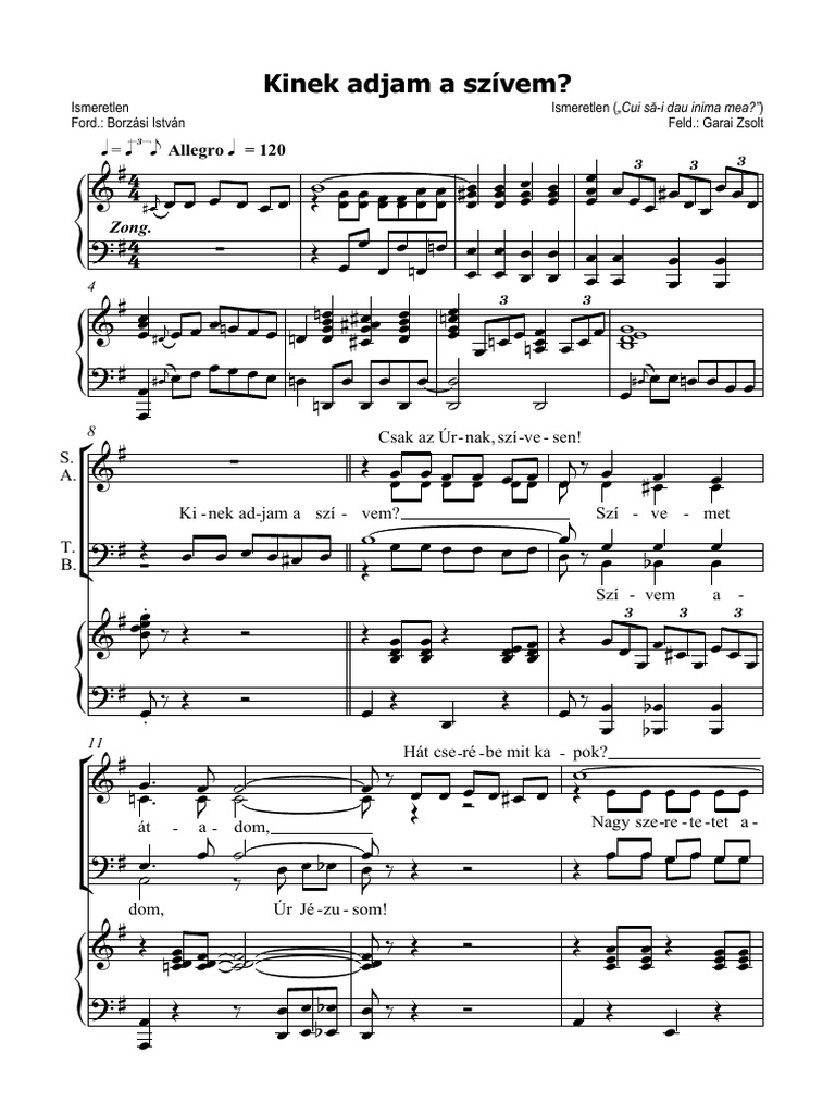 Kinek Adjam A Szivem - Full Score | PDF