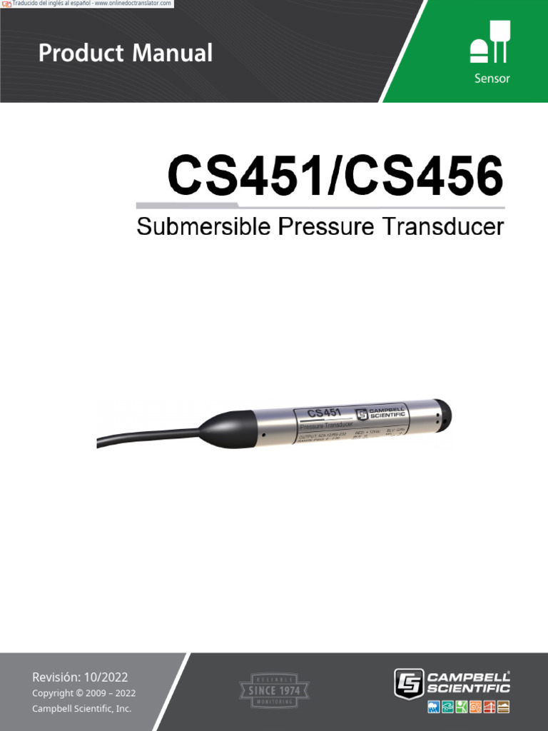 cs451-cs456 en Es | PDF | Sensor | Medición