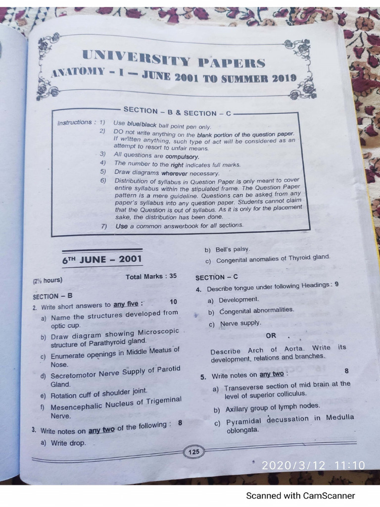 MBBS ANATOMY 1 Bhalani MUHS (Anatomy Decoded YouTube) | PDF