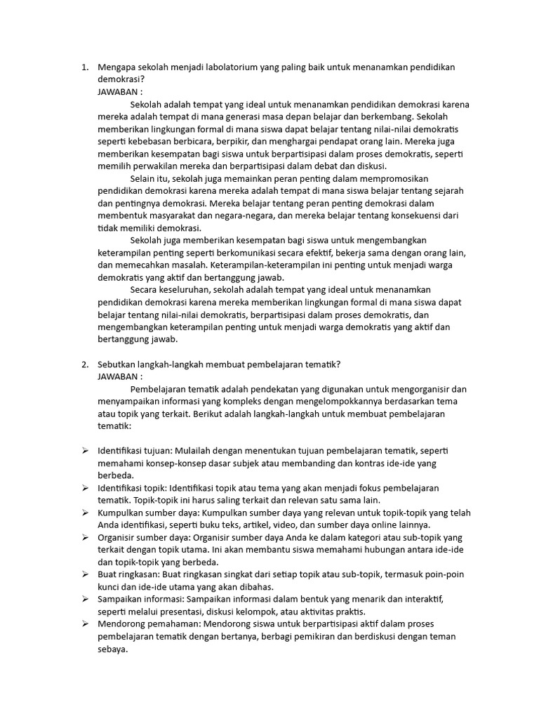 Pendidikan Demokrasi di Sekolah | PDF | Karier & Perkembangan | Ilmu Sosial