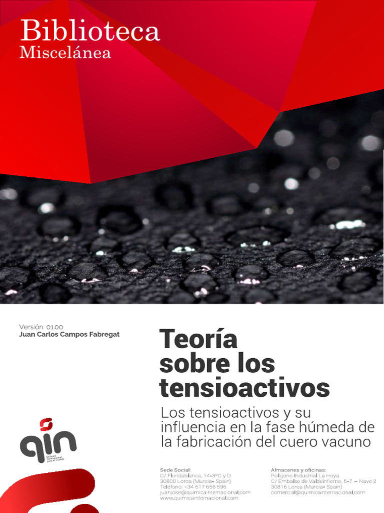 Teoria Sobre Tensioactivos | PDF