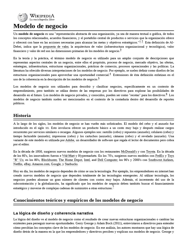 Modelo_de_negocio | PDF | Modelo de negocio | Sector privado