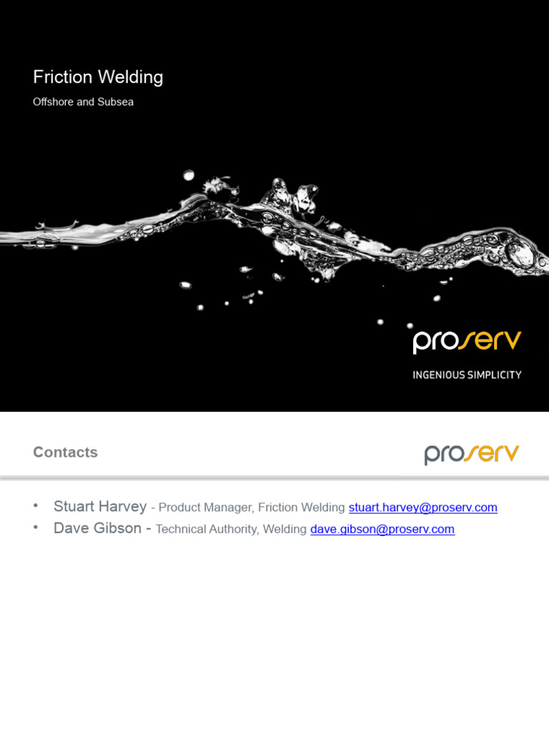 Friction Welding Offshore and Subsea | PDF | Welding | Construction