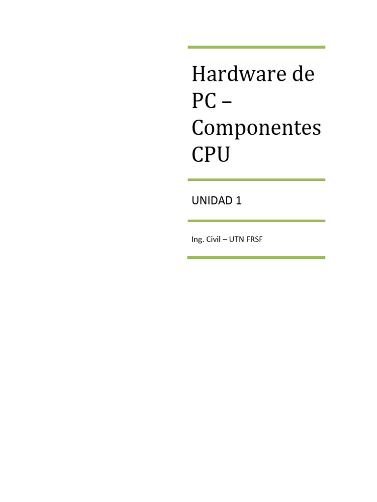 Componentes Esenciales de la CPU | PDF | Hardware de la computadora ...