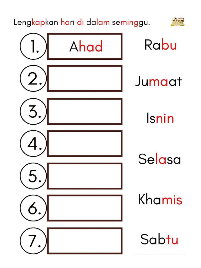Hari Dalam Seminggu | PDF