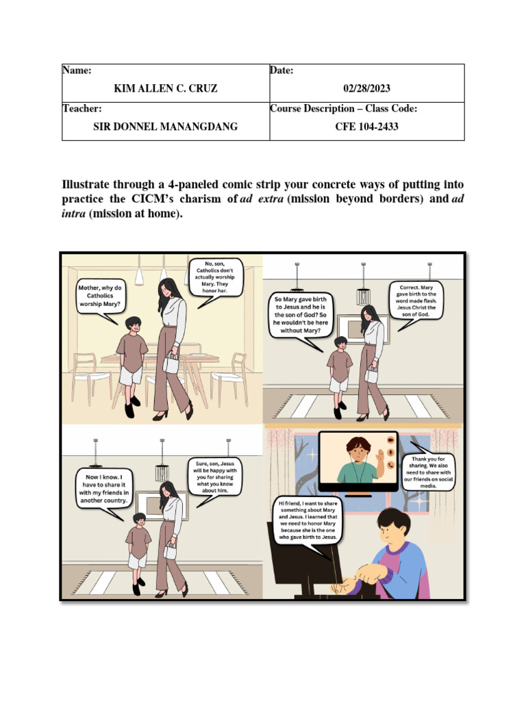 CICM Charism Comic Strip Guide | PDF