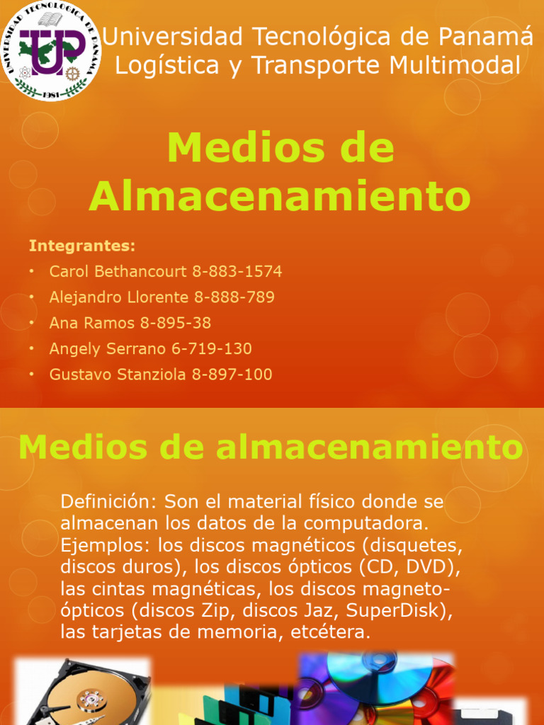 PPT, MEDIOS DE ALMACENAMIENTO-2 | Descargar gratis PDF | Disco flexible | Disco compacto
