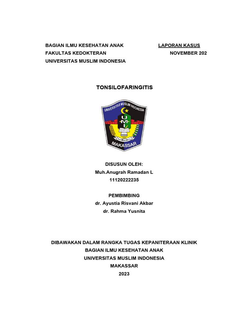 Laporan Kasus PKM Tfa Ugga | PDF