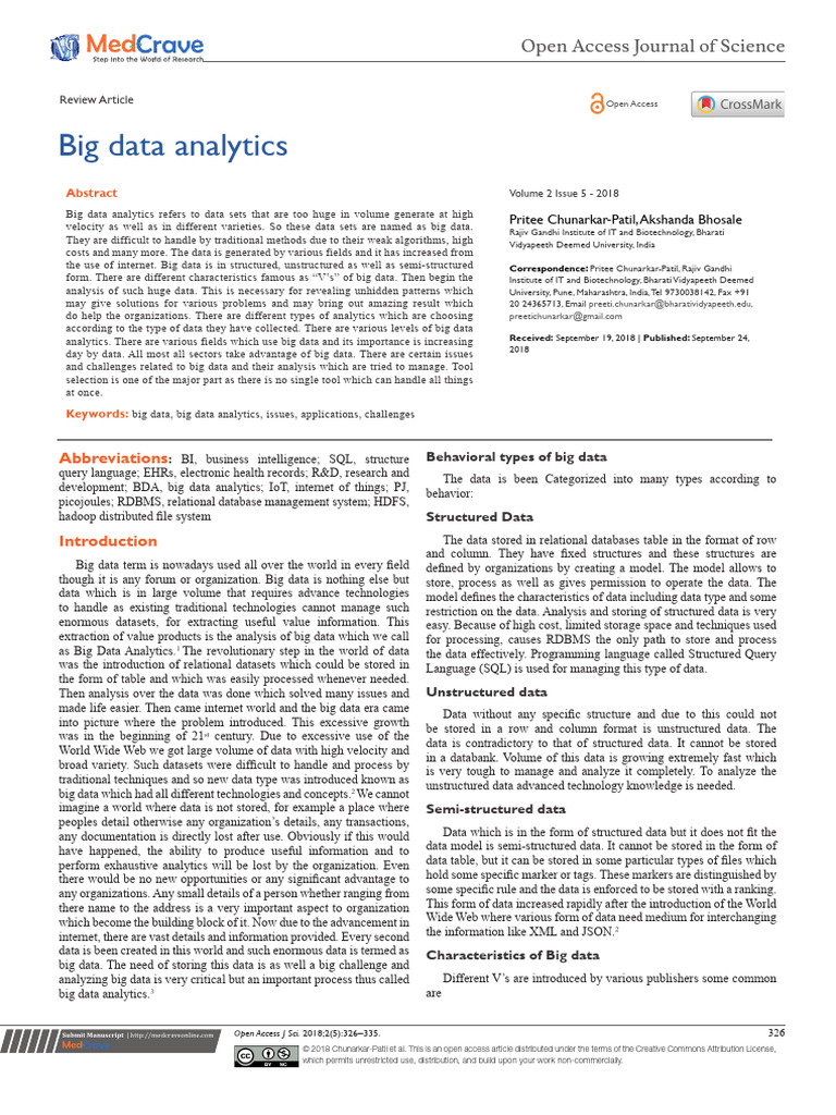 Oajs 02 00095 | PDF | Big Data | Relational Database