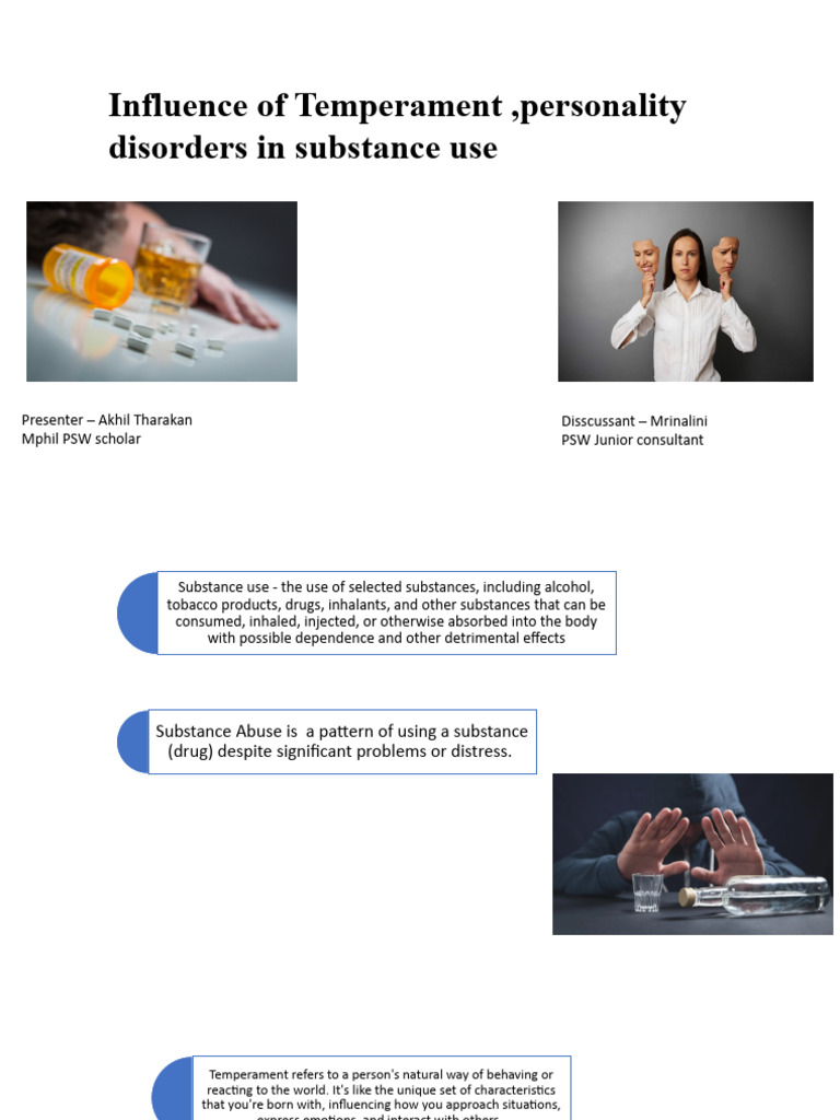 Influence of Temperment and Personality in Substance Use | PDF | Temperament | Personality Disorder