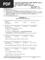 Class 8th Maths Mid-Term Exam Question Paper | PDF | Area | Elementary Geometry