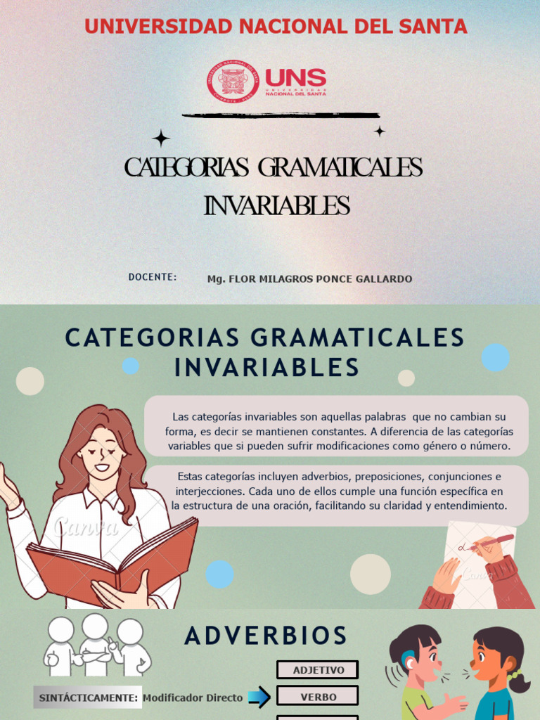 SEMANA 10 CATEGORIAS GRAMATICALES INVARIABLES | Descargar gratis PDF ...
