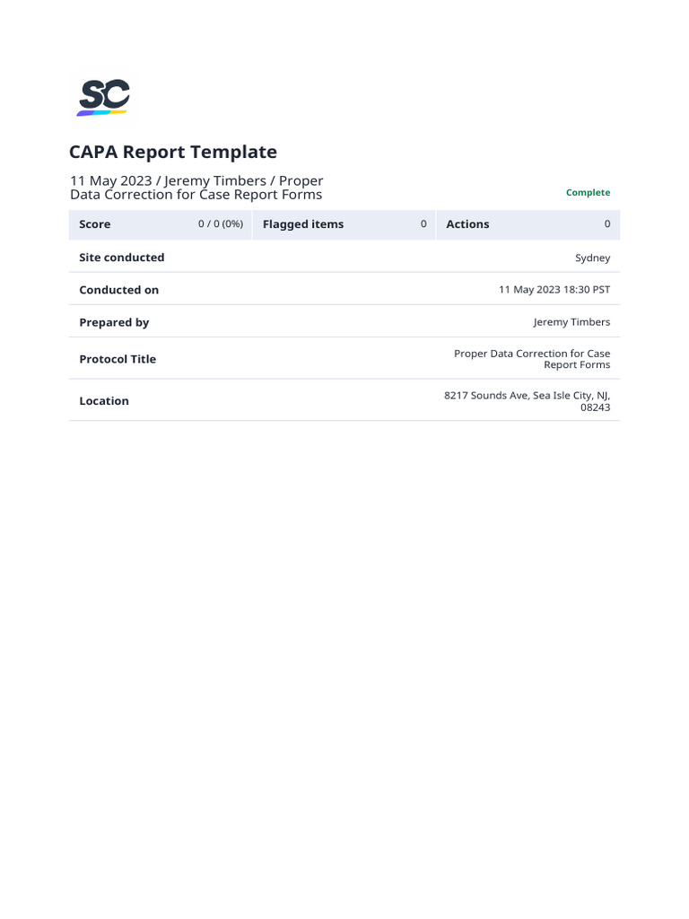 11-May-2023-Jeremy-Timbers-Proper-Data-Correction-for-Case-Report-Forms | PDF