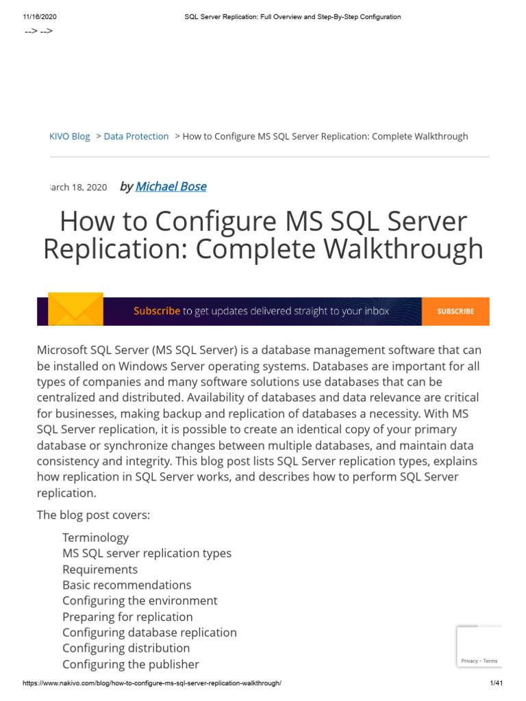 SQL Server Replication_ Full Overview and Step-By-Step Configuration ... SQL Server Replication_ Full Overview and Step-By-Step Configuration ...