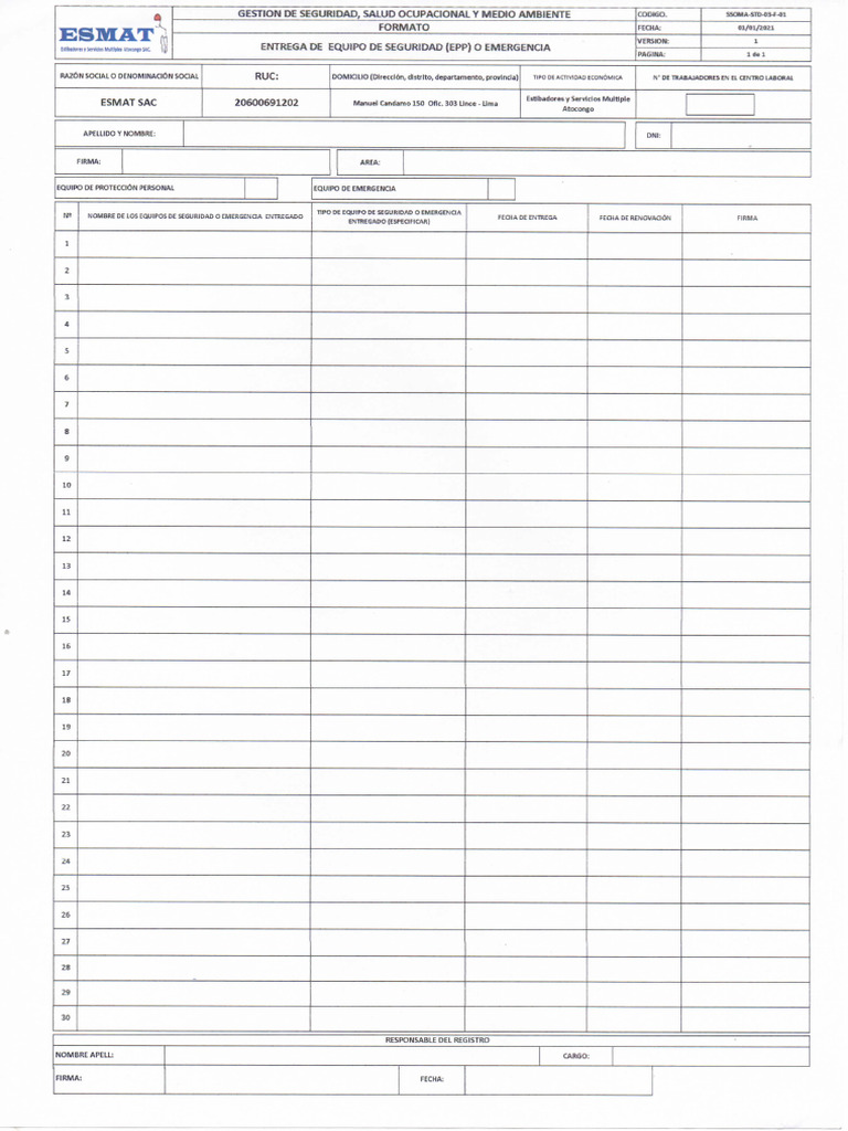 Formato Cambio de Epps | PDF