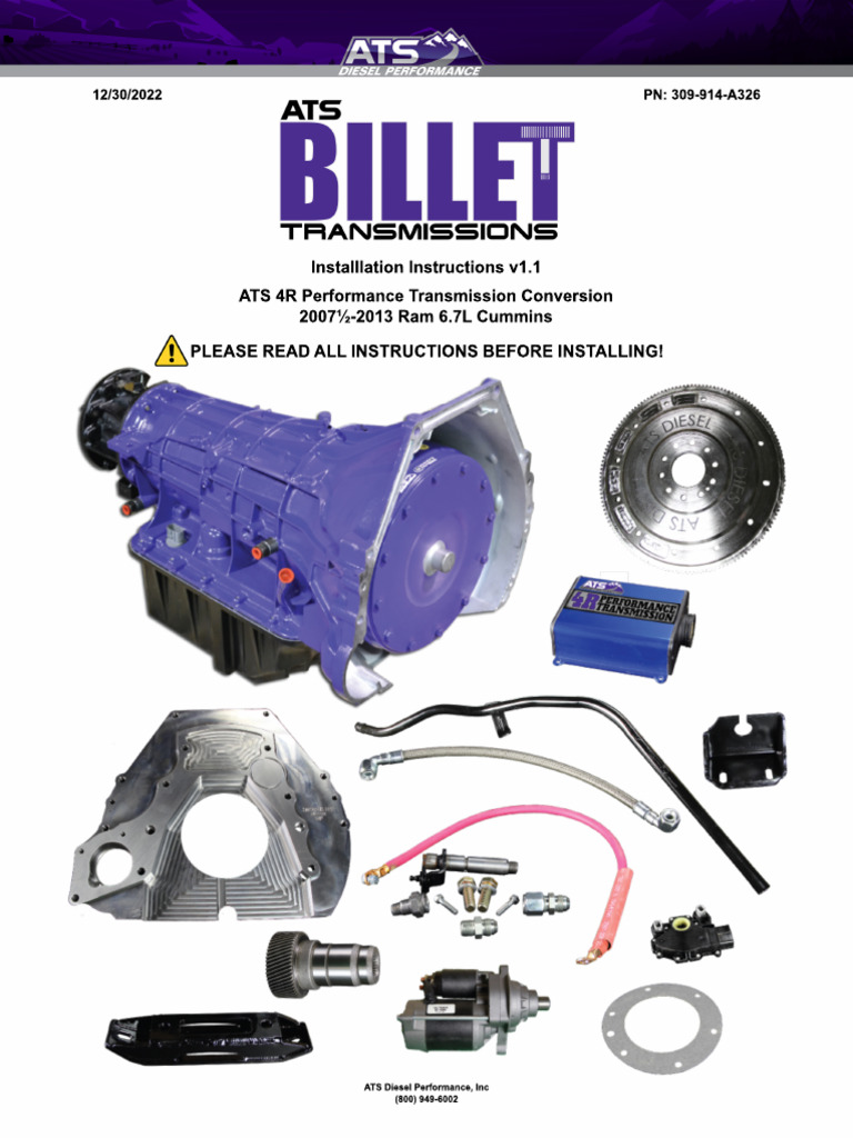 4R100 Conversion Kit Install Instructions - 67L Dodge | PDF | Manual ...