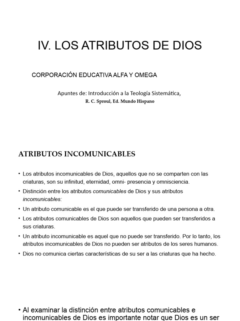 PRESENTACIÓN ATRIBUTOS DE DIOS | PDF | Dios | Libro de proverbios