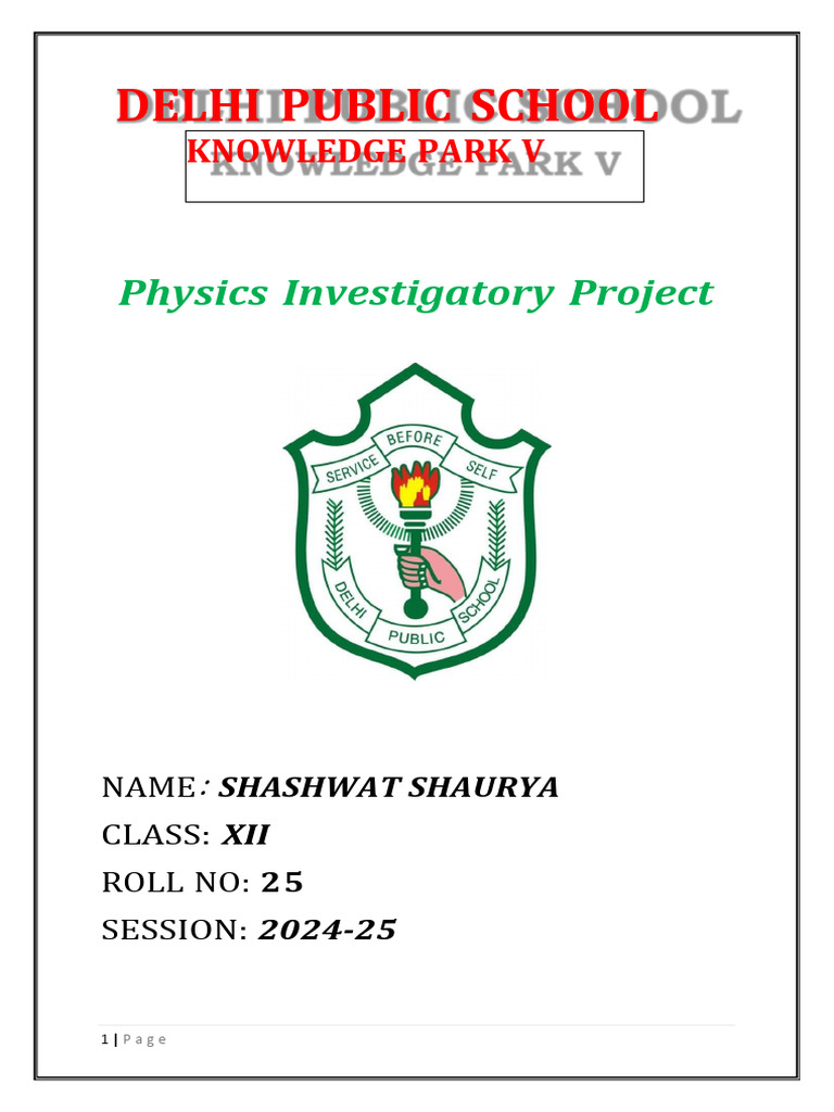 Electromagnetic Induction Project (Shreya Garg) | PDF | Electromagnetic ...