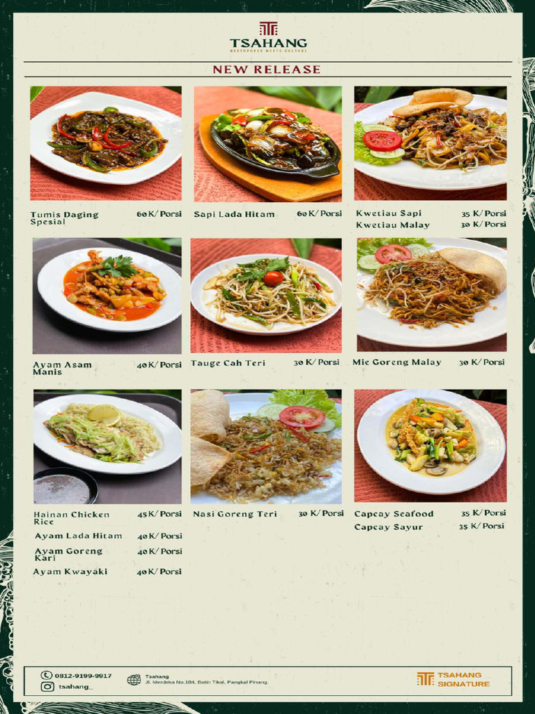 Tsahang Menu | PDF